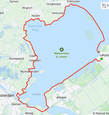 Rondje Markermeer - Roeivereniging Pontos (powered by e-captain.nl)
